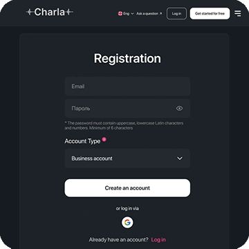 AI speech-to-text transcription service Charla - 100+ languages